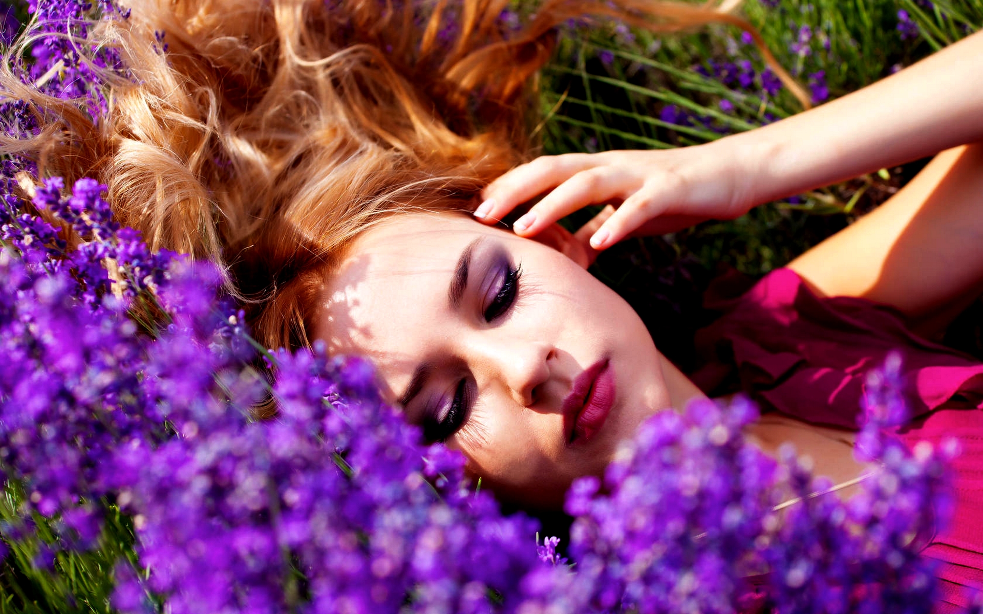 Lavender Girl Wallpaper High Definition High Quality Widescreen