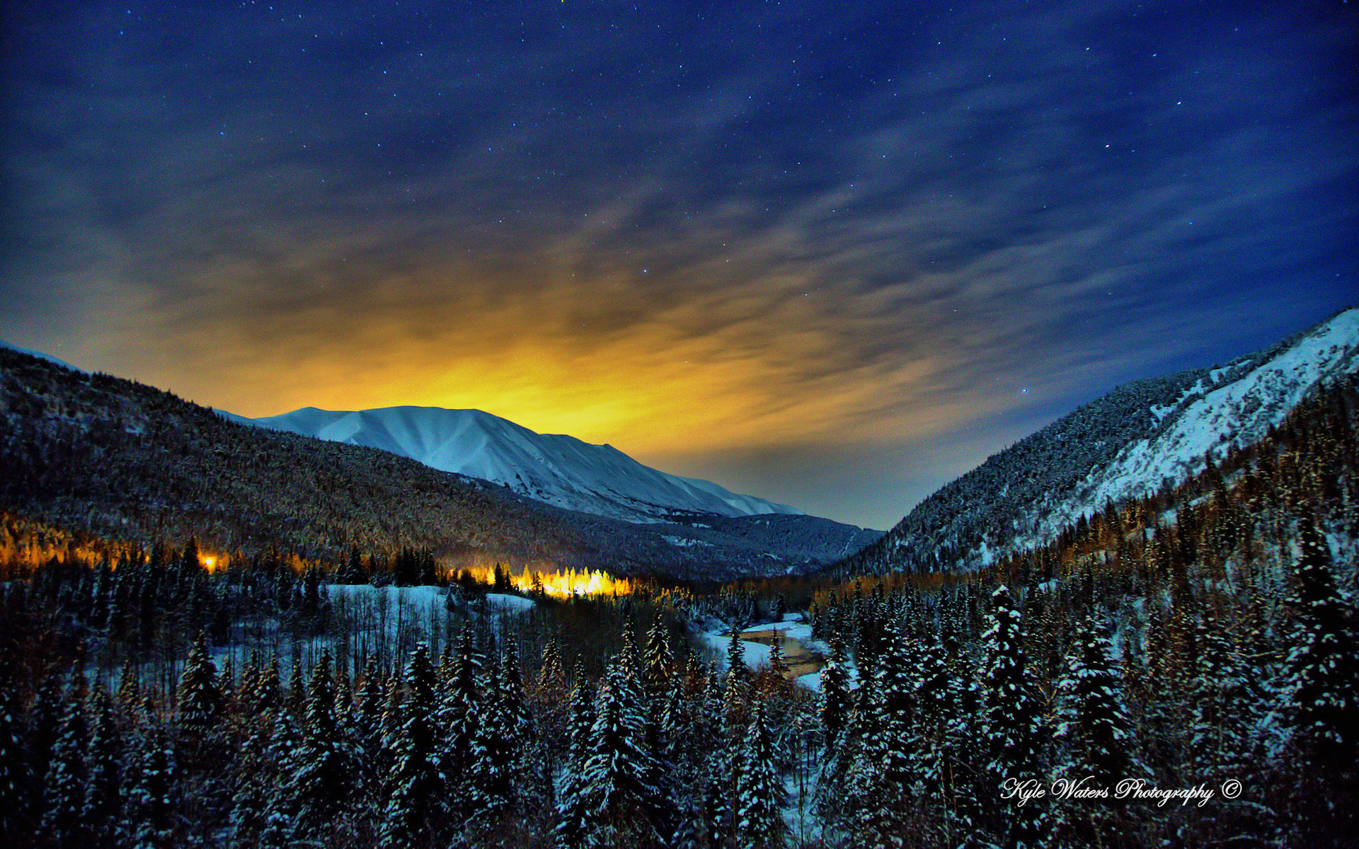 Alaska Winter Nights Wallpaper High Definition High Quality Widescreen